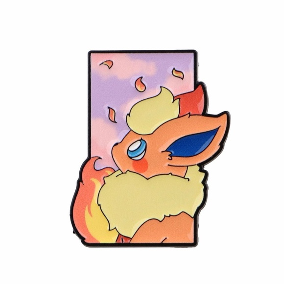 Pokemon | Jewelry | Pokemon Flareon Enamel Pin Sunset Design | Poshmark